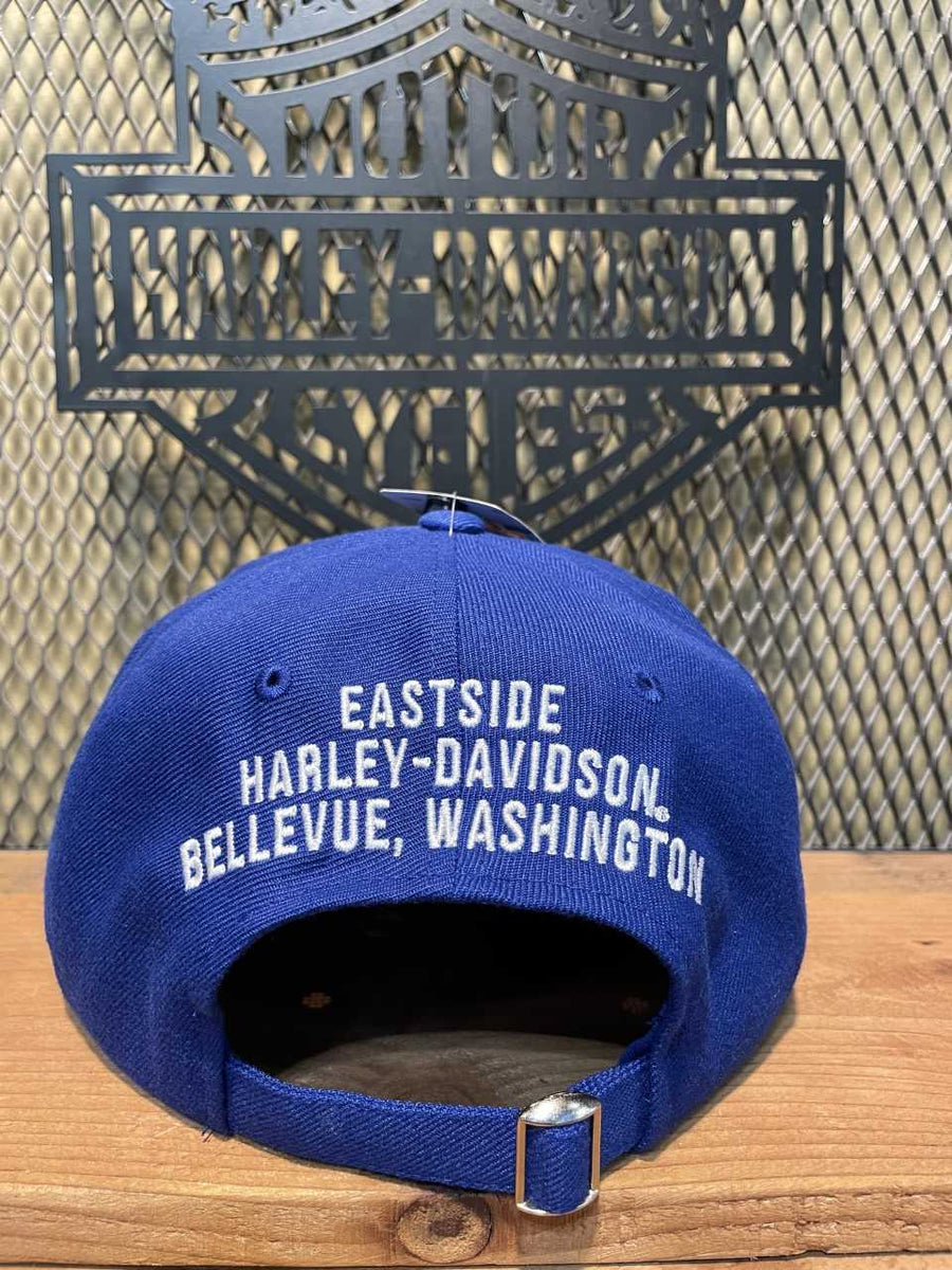 Eastside Harley-Davidson® Blue Script Baseball Cap – Mt. Rainier Harley ...