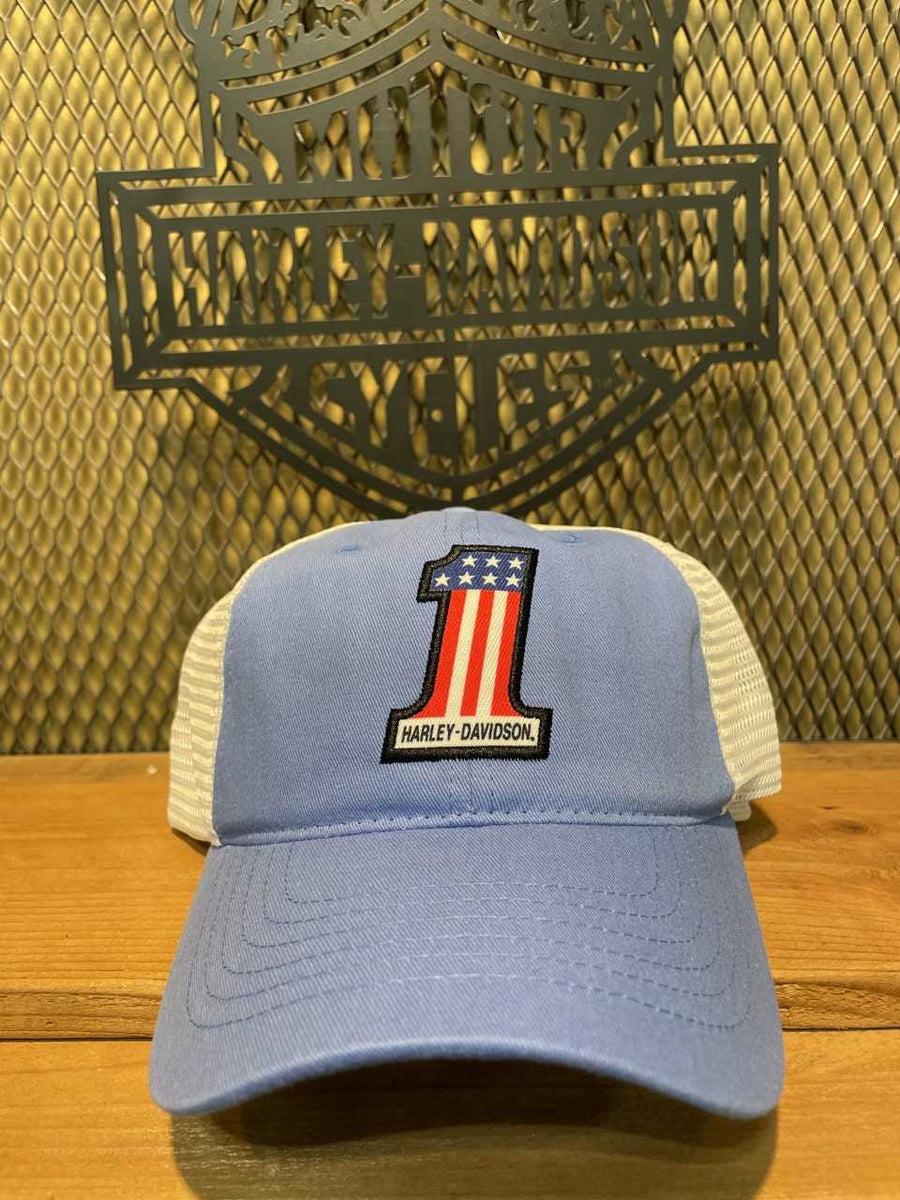 Eastside Harley-Davidson® Blue Number 1 Trucker Hat – Mt. Rainier ...
